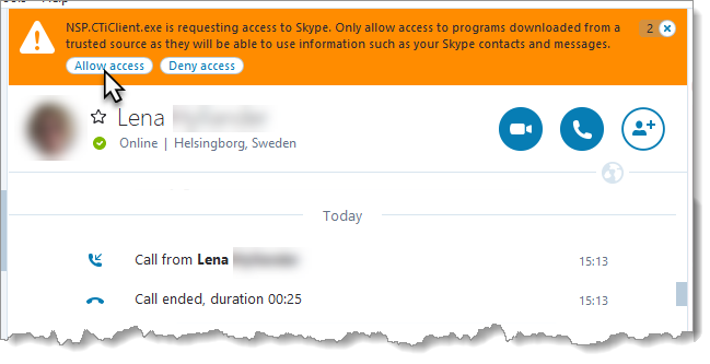 NSP CTI Client set-up